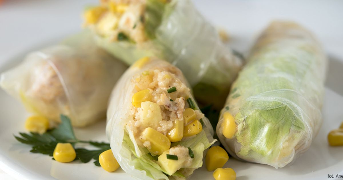 Spring Rolls z kurczakiem i ananasem - Gotuj zdrowo z Rybką MiniMini ...